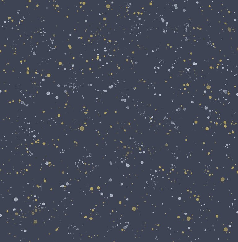 Paint Splatter - Navy and Metallic Gold - Houston Wallpapering