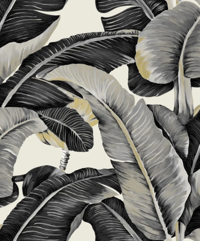 Dharma Botanical Wallpaper by Wow - Premium in Charcoal with Beige ...